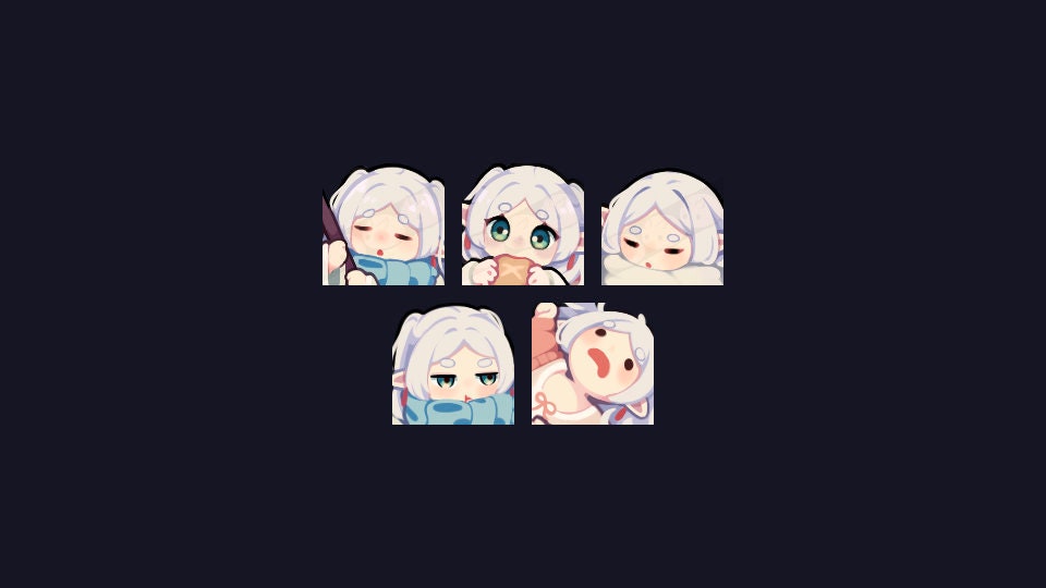P2U Sousou No Frieren Frieren Emotes / Twitch & Discord - Etsy