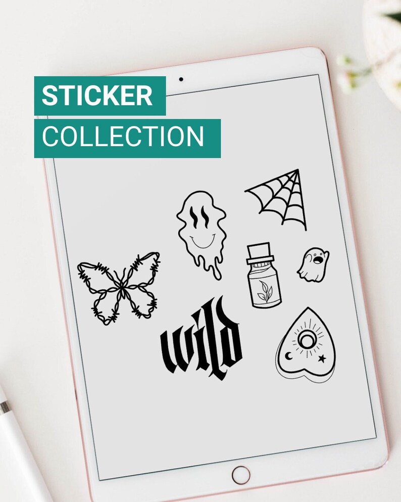 Printable Sticker Tattoos Print and Cut Stickers Sticker - Etsy