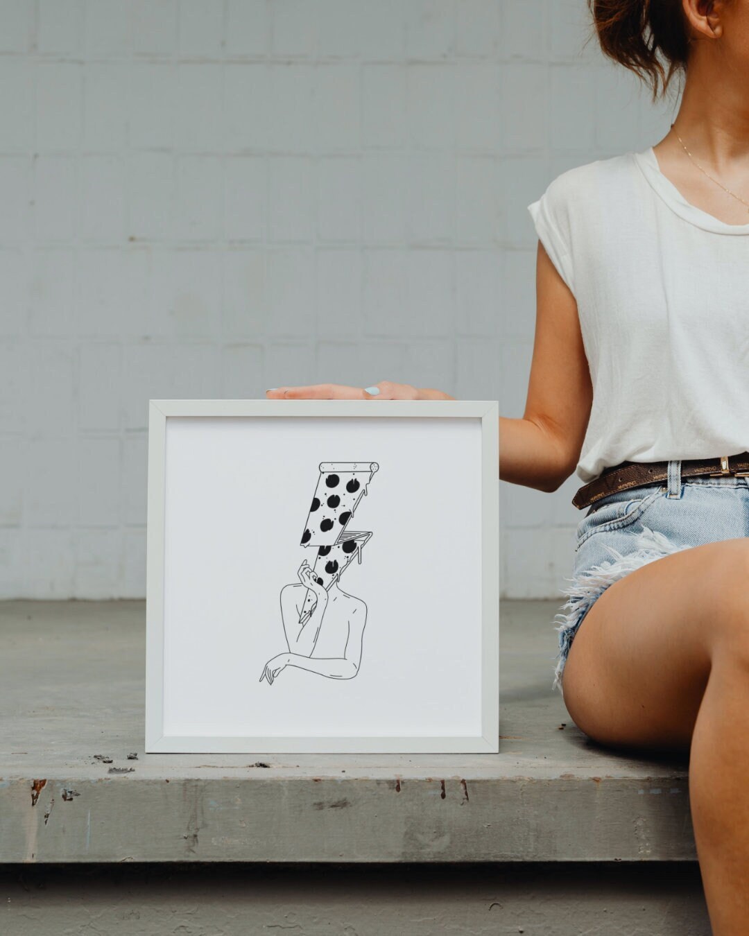 Pizza Thunder [printable Wall Art, Pizza Wall Art Print, Minimalistic ...