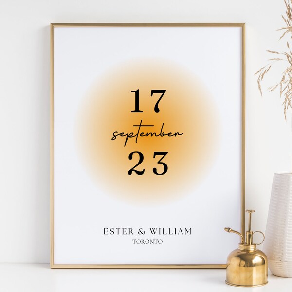 Wedding Date Print - Etsy