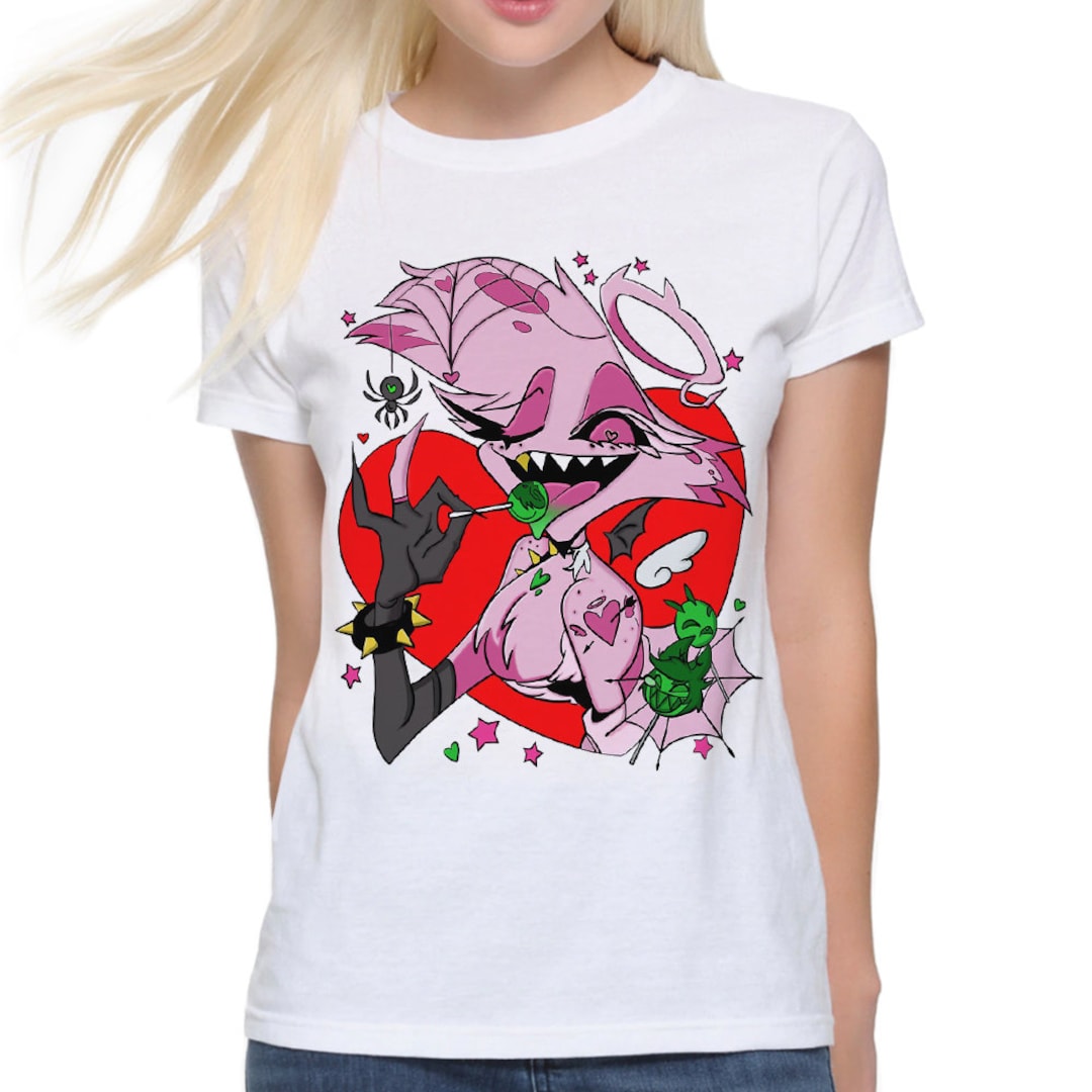 Hazbin Hotel Angel Dust T-shirt / Men's Women's Sizes / 100% Cotton Tee ...