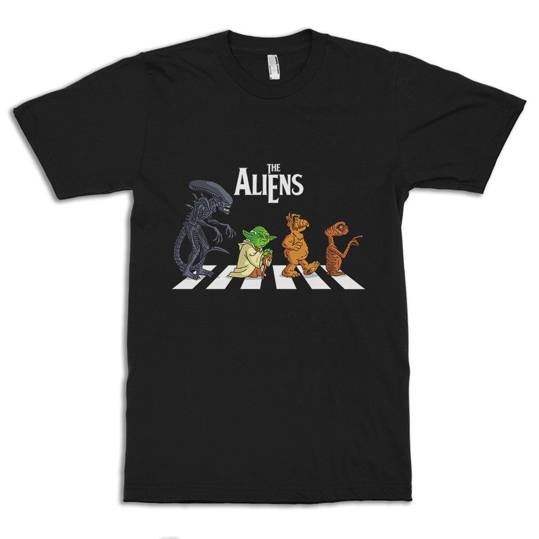 The Aliens Abbey Road T-shirt / Xenomorph Yoda ALF Extra-terrestrial ...