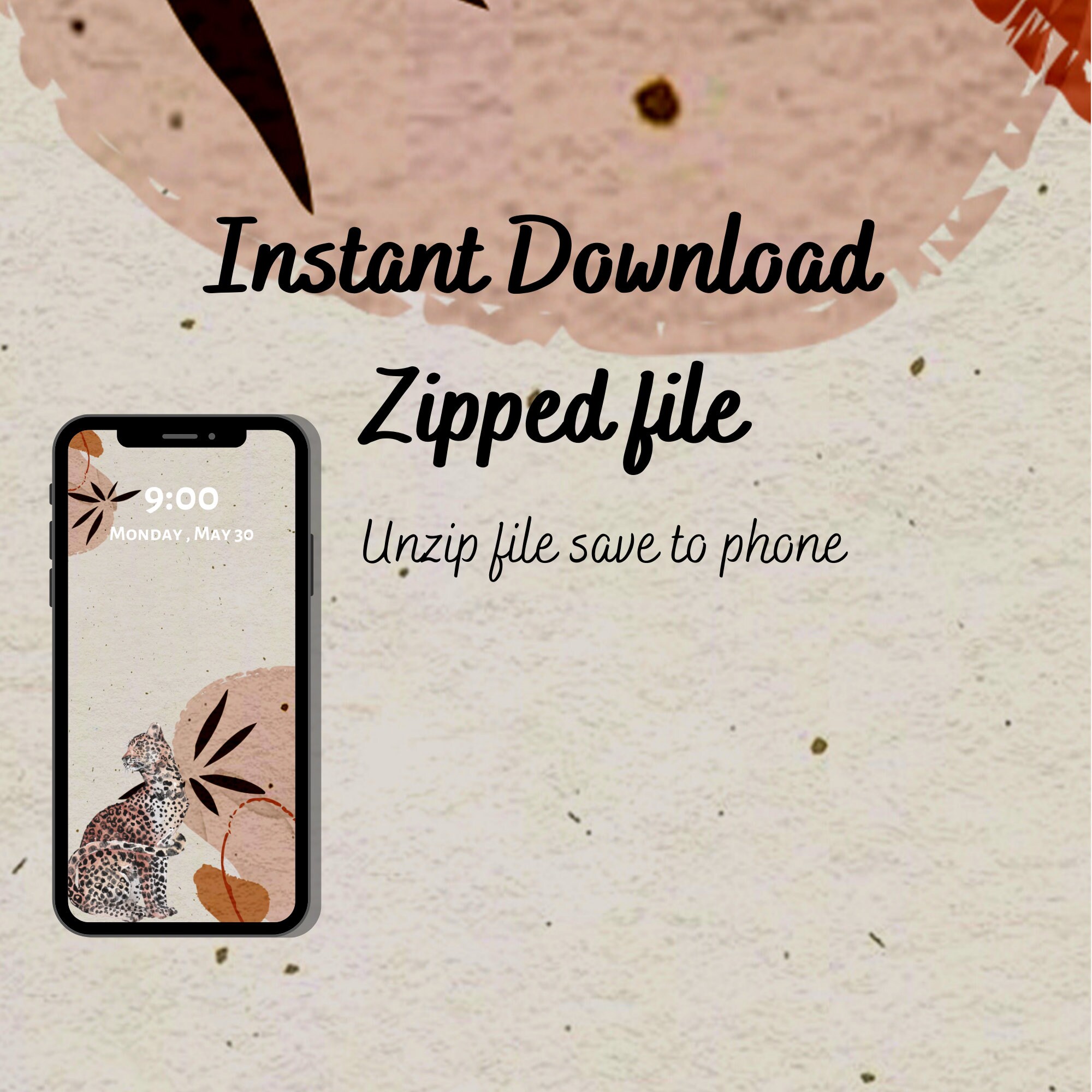 Leopard Jungle iPhone Wallpaper - Screen Saver - Lock Screen and Home ...