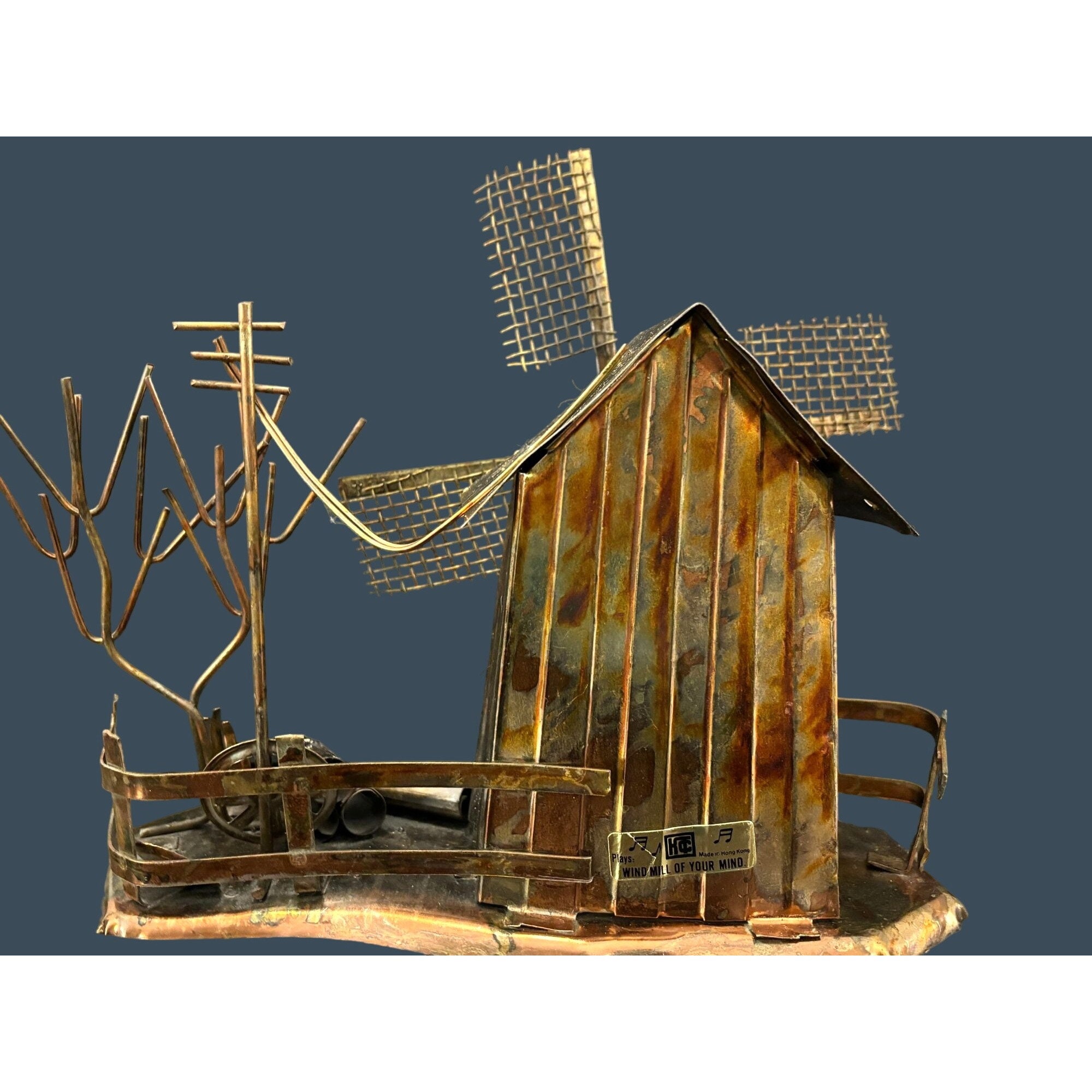 Vintage Metal Sculpture Windmill Music/motion windmill of Your Mind - Etsy