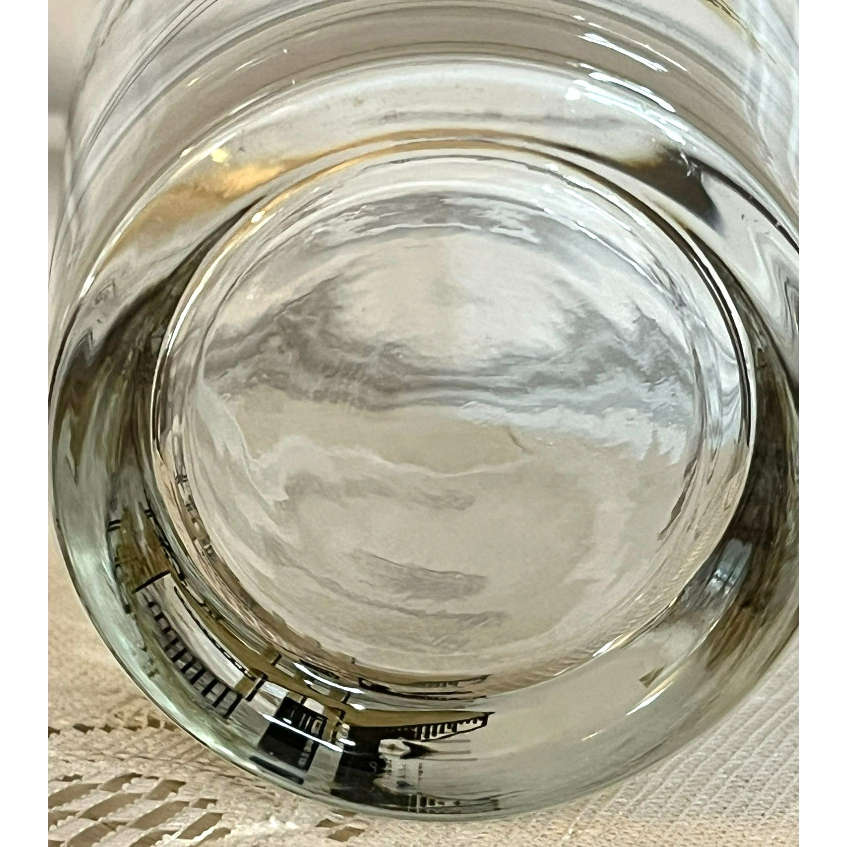 Vintage, Mid-century Modern, Skyline Rocks Glass, Bar Glass, Black ...