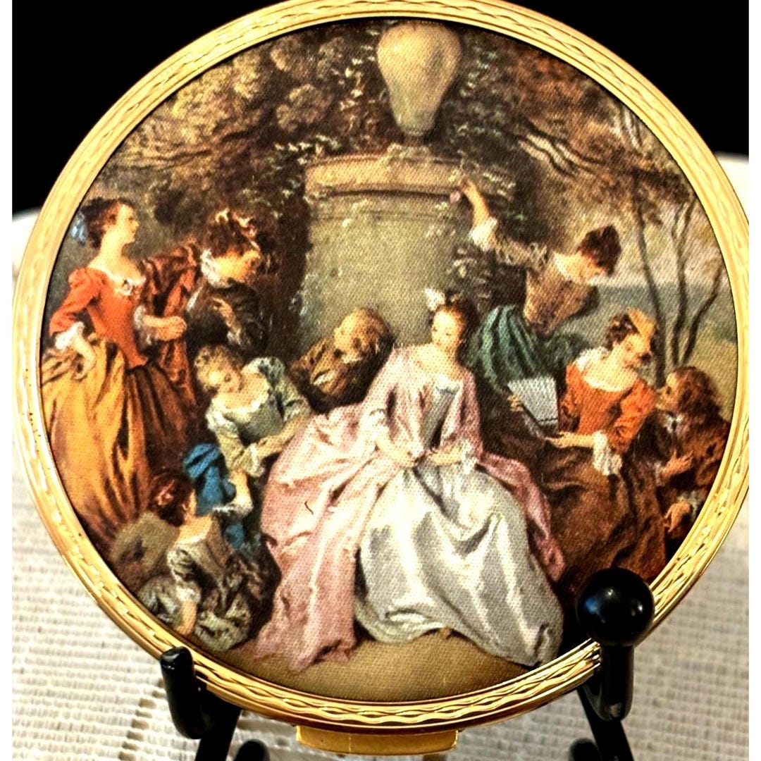 Vintage, 1940's, Stratton, England, Compact, Baroque Design, Sleeve ...