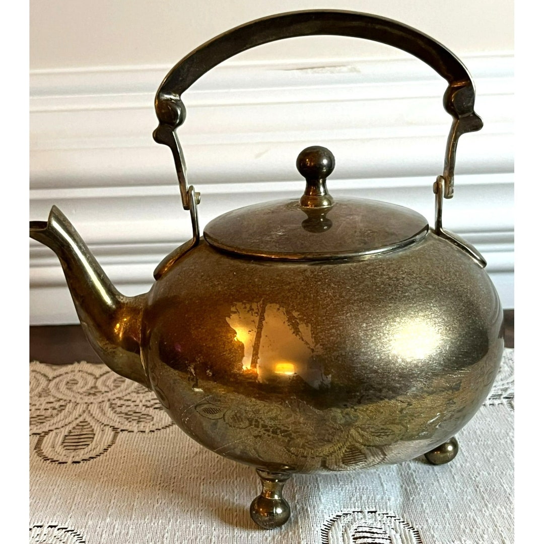 Vintage EPNS Art Deco Style Silver Metal Teapot With Adjustable Handle ...