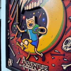 Adventure Time – 3D Poster – Finn & Jake Poster – Wooden Wall Art - Etsy UK