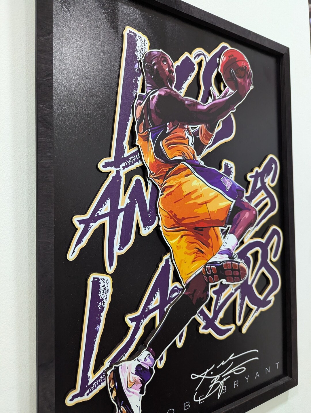 Kobe Bryant - 3D Wall Art – Los Angeles Lakers Poster – Basketball ...