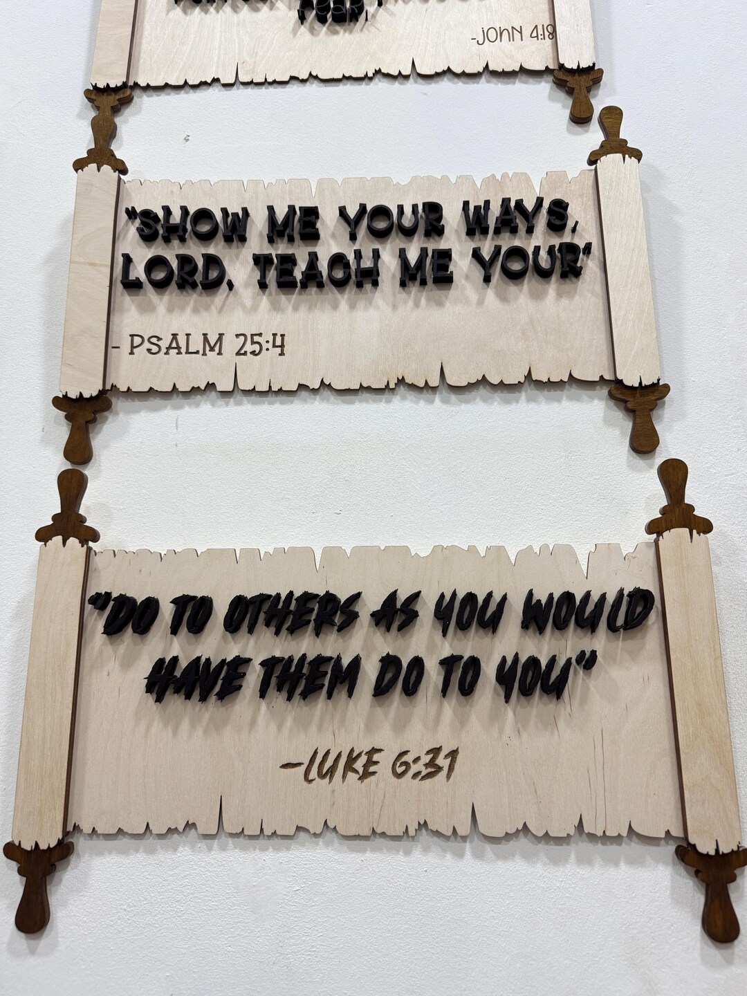 Bible Scroll Wooden Wall Art | Scripture Wall Decor | Christian Gift ...