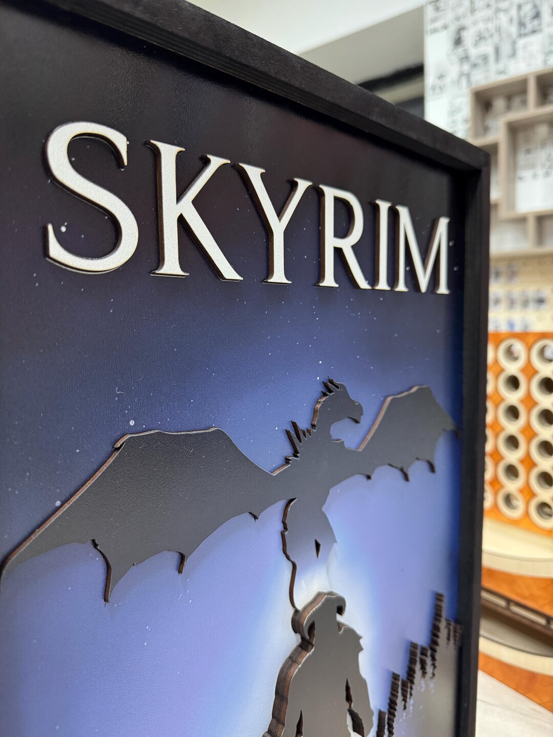 Skyrim 3D Wall Decor – Handmade Fantasy Gaming Wall Art - Etsy