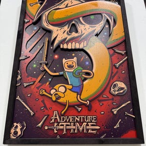 Adventure Time – 3D Poster – Finn & Jake Poster – Wooden Wall Art - Etsy UK