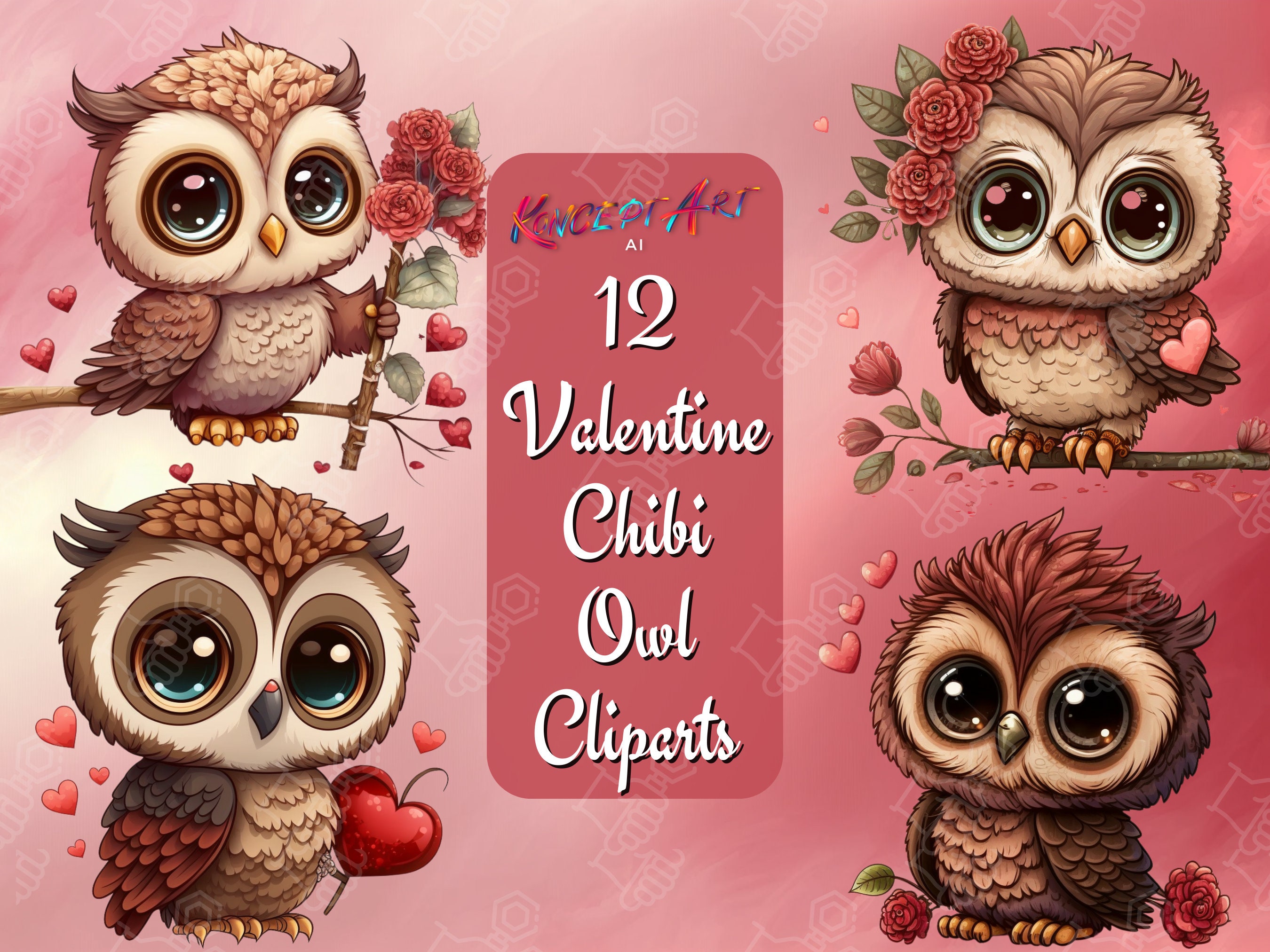 Valentines Clip Art Owl