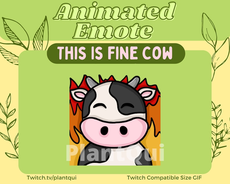 This is Fine Animated Cow Twitch Emote / It is Fine Animated Cow Twitch ...