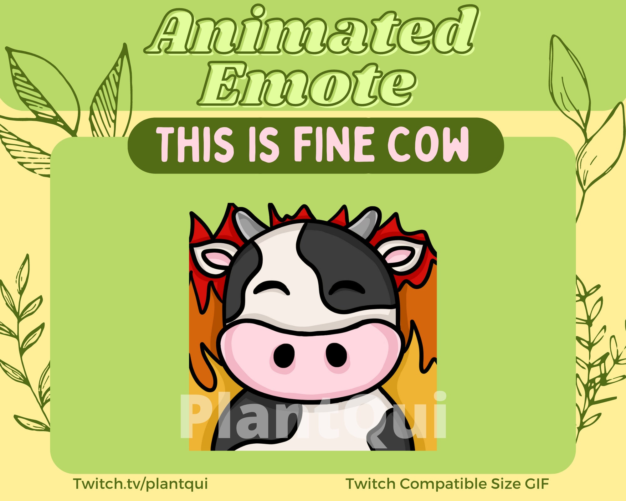 This is Fine Animated Cow Twitch Emote / It is Fine Animated Cow Twitch ...