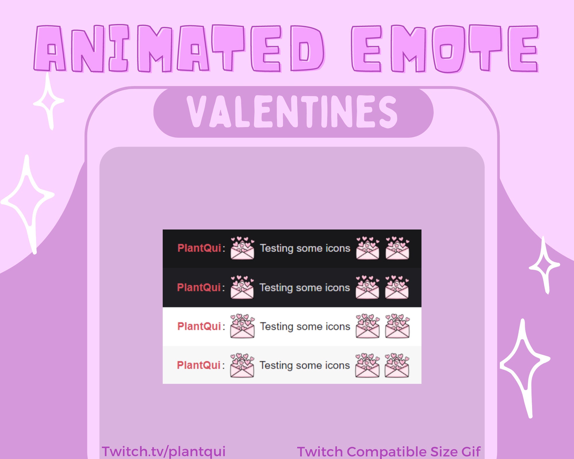 Animated Love Letter Twitch Emote, Valentine's Hearts (GIF) - Etsy