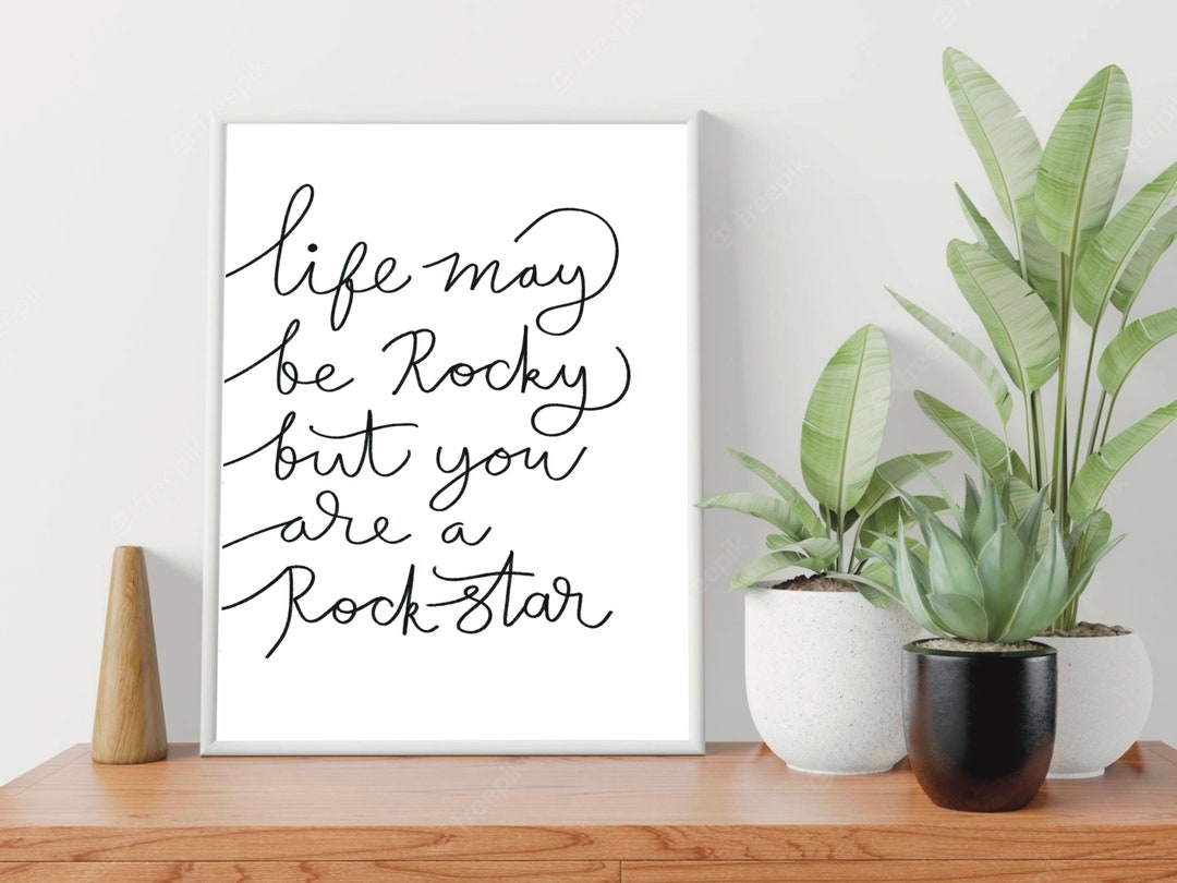 Rockstar Prints, Rock Star Art, Motivational Wall Art, Inspirational ...