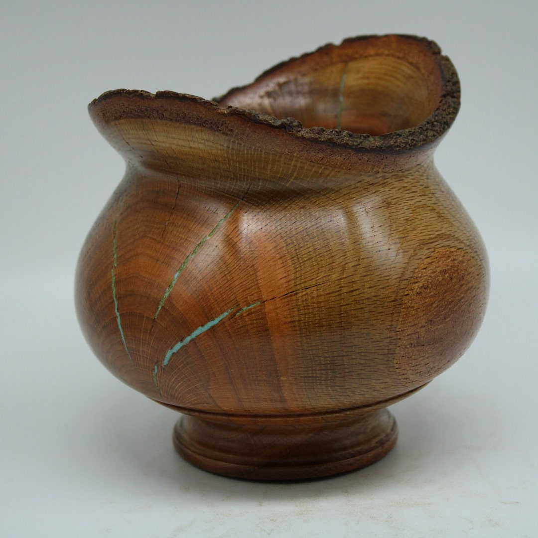 Hand Turned Texas Red Oak Vase/bowl - Etsy