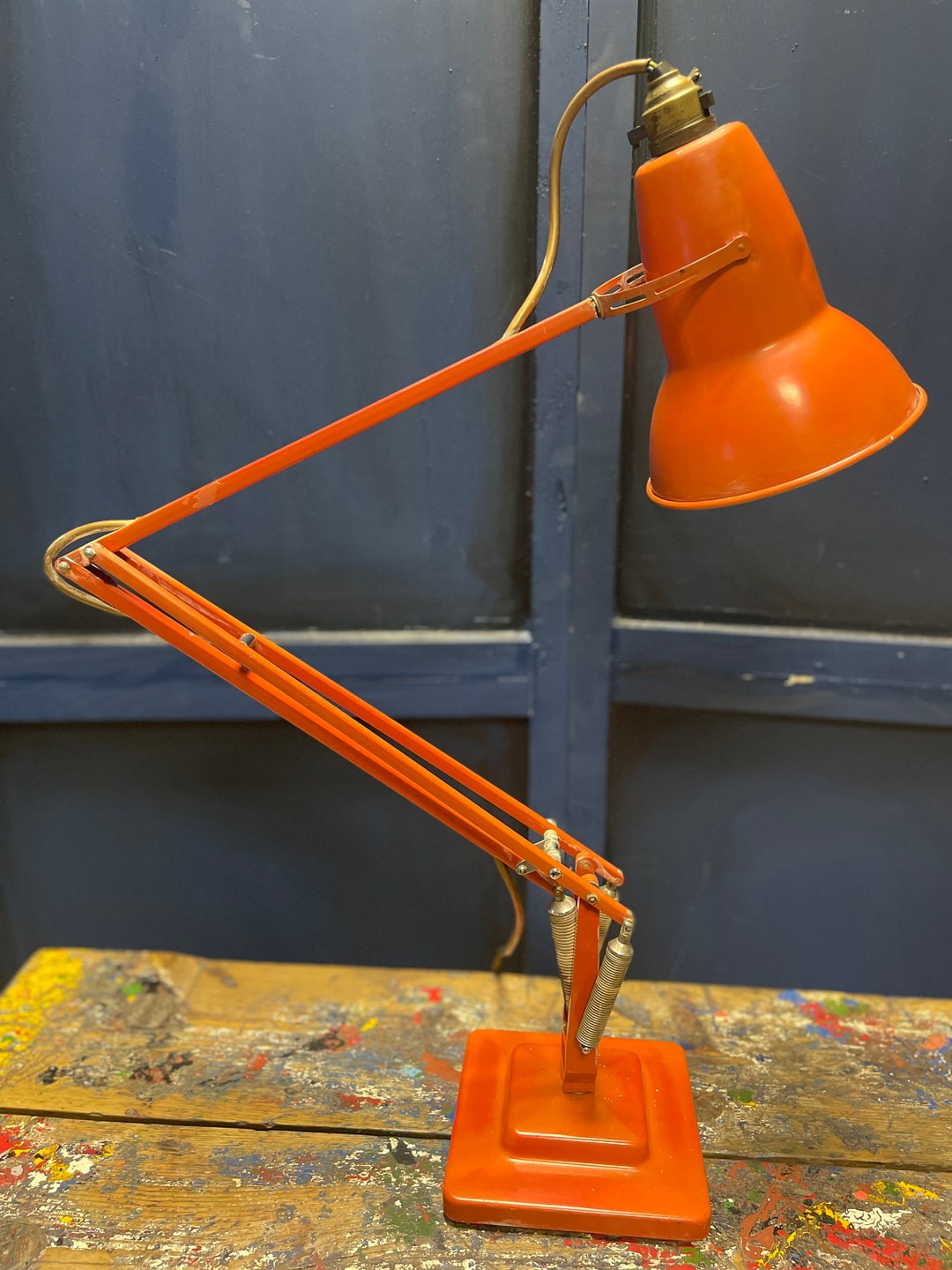 Orange Anglepoise Lamp From Herbert Terry - Etsy