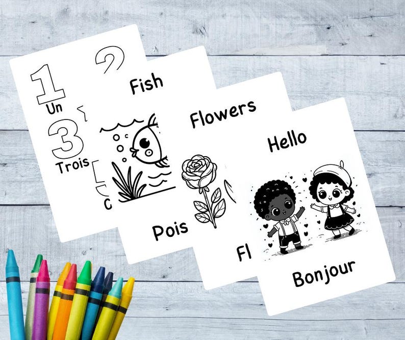 Bilingual French-english Coloring Pages for Kids | Educational ...