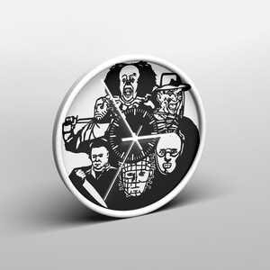 Horror Decor 12 Inch Black Wall Clock Oversized Wall Clock 12 - Etsy