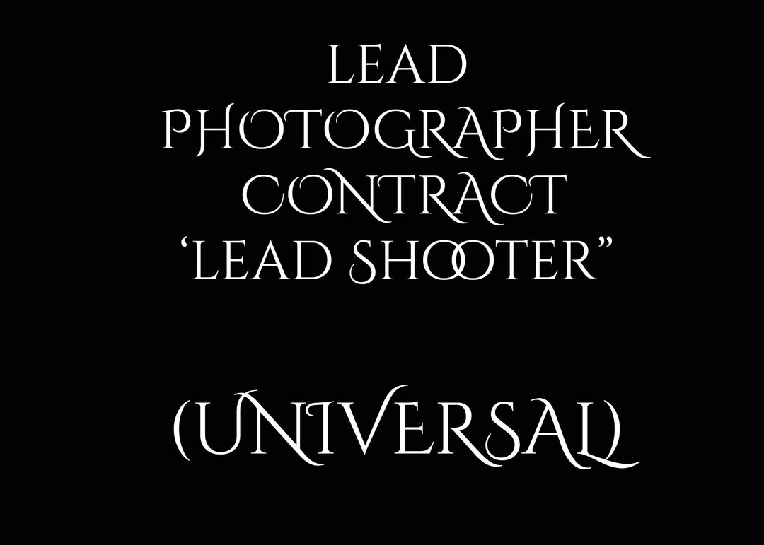 Lead Shooter Contract - Etsy