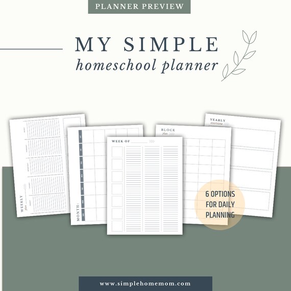 My Simple Homeschool Planner Weekly Daily Monthly. - Etsy