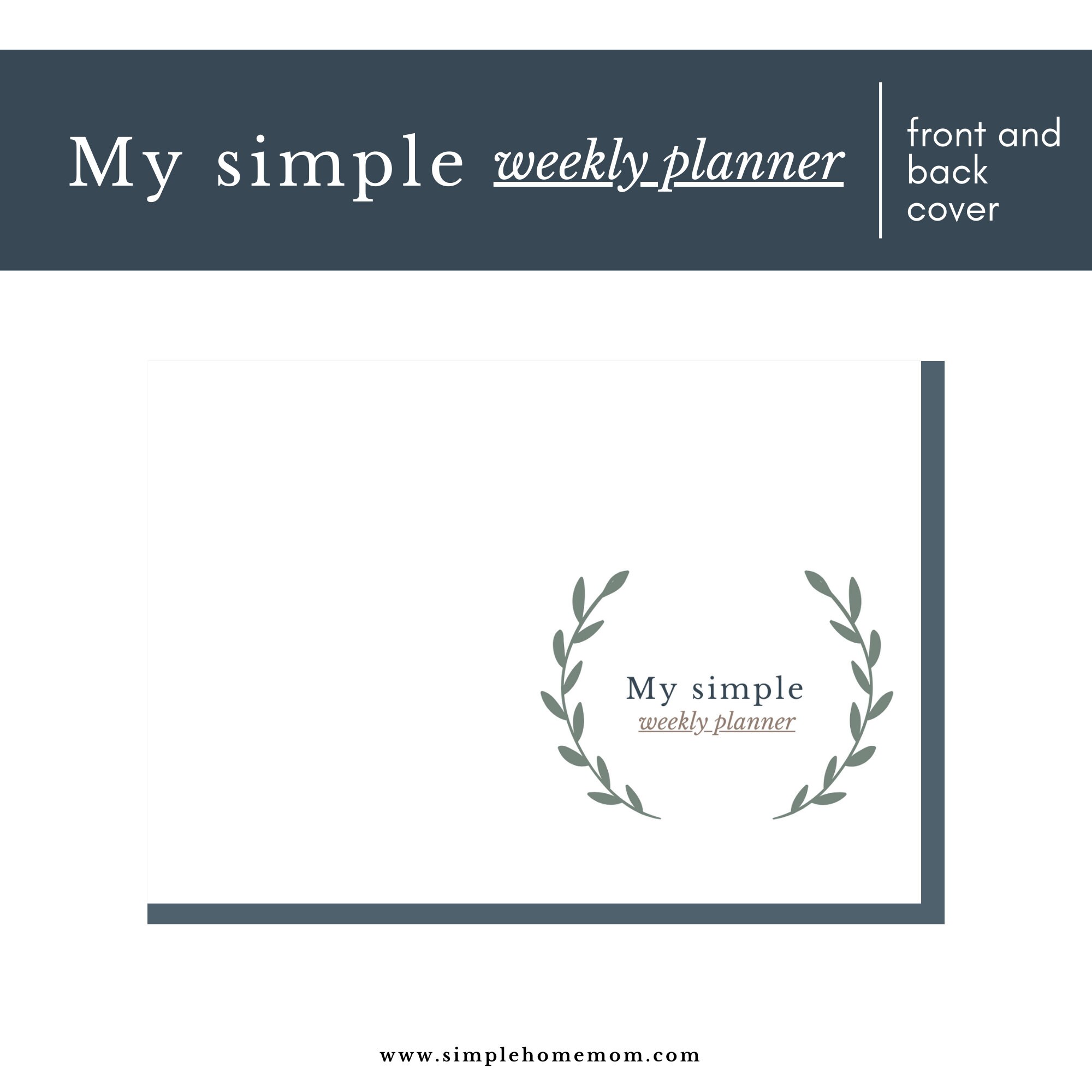 My Simple Weekly Planner Downloadable & Printable Foldable Planner - Etsy