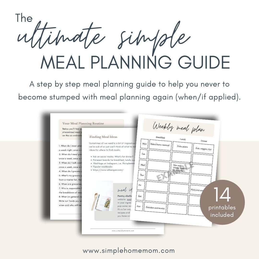 The Ultimate Simple Meal Planning Step by Step Guide Book Printables ...