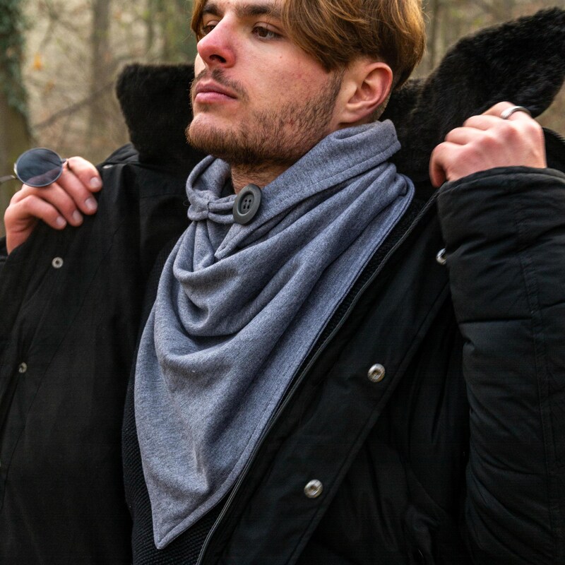 Big Button Scarf - Etsy