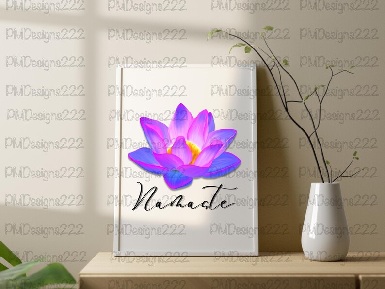Lotus Flower Namaste Png, Lotus Flower Sublimation, Hand Drawn Flowers ...