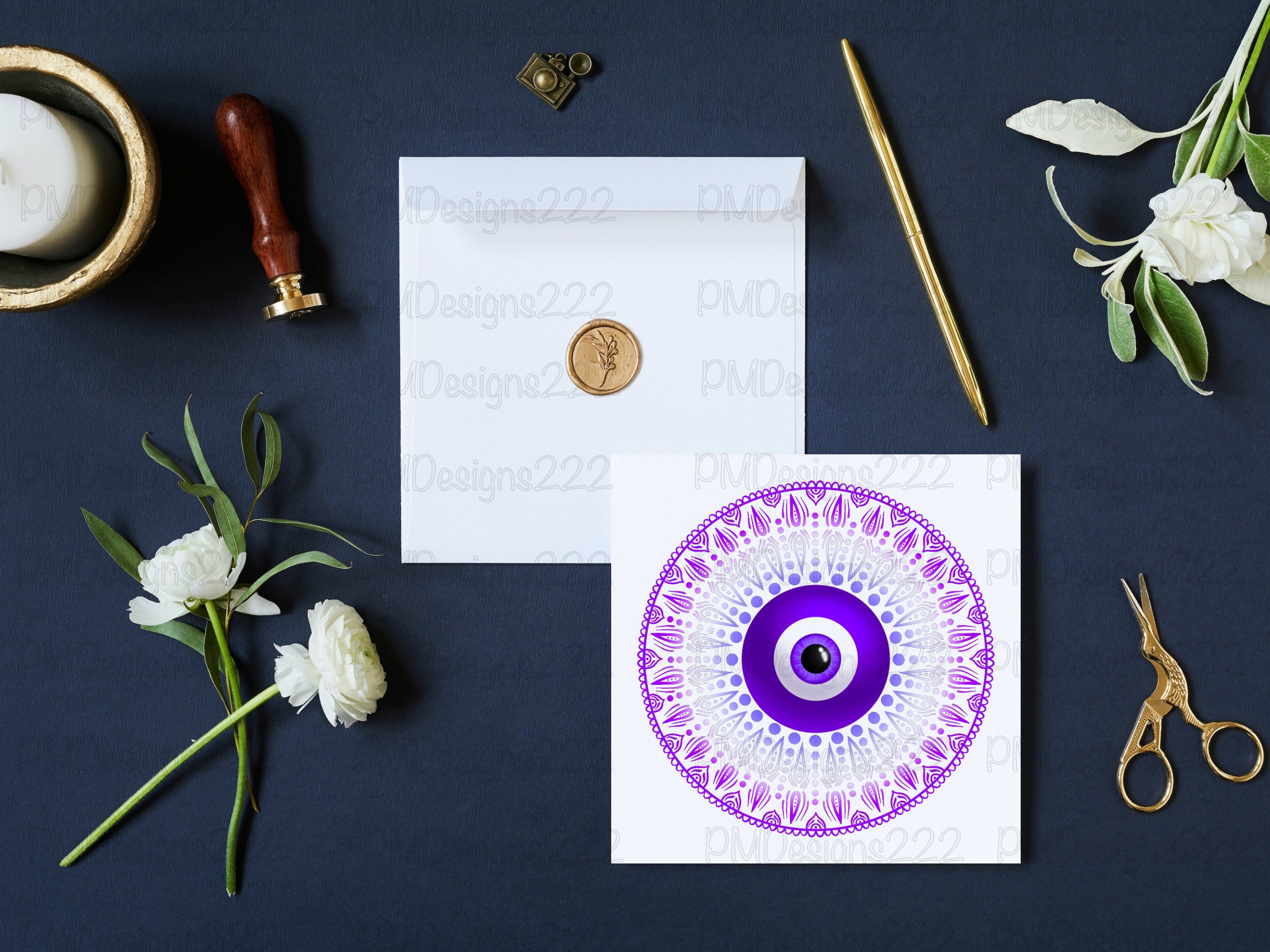 Purple Evil Eye Mandala Png, Evil Eye Wall Art, Empath Protection ...