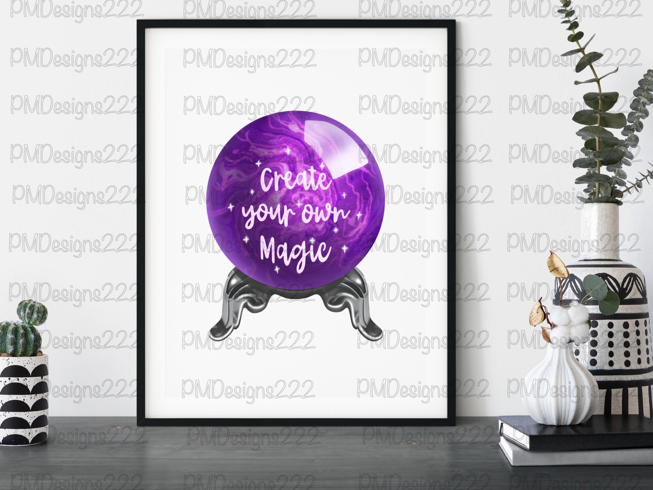 Create Your Own Magic Png, Crystal Ball Sublimation Graphics, Purple ...