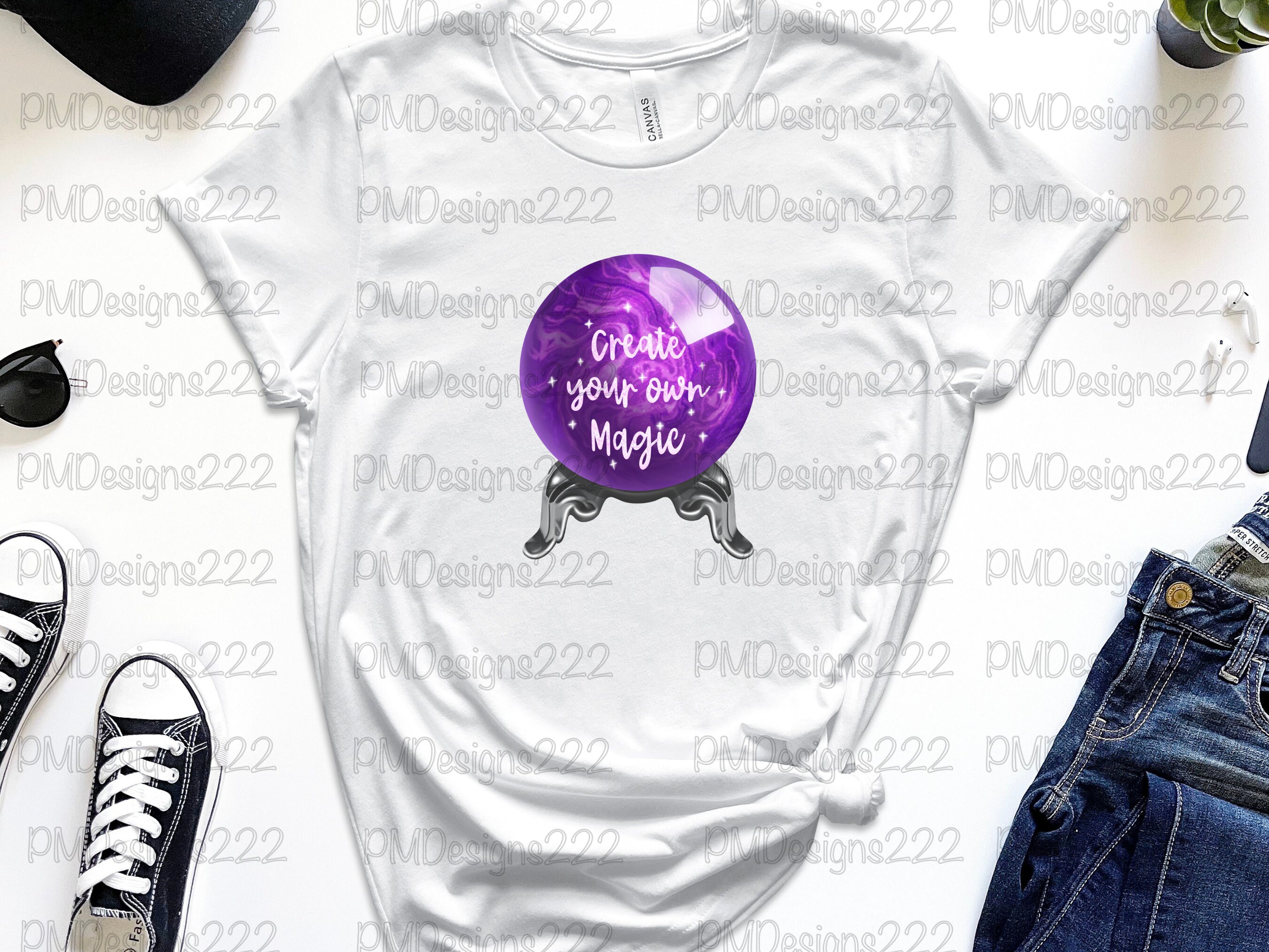 Create Your Own Magic Png, Crystal Ball Sublimation Graphics, Purple ...