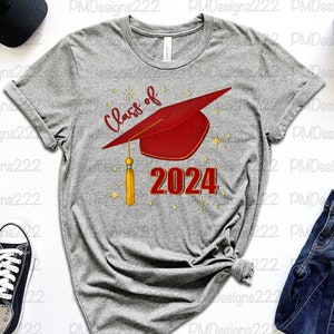 Red Class of 2024 Png, Senior 2024 Png, Graduation 2024 Sublimation ...