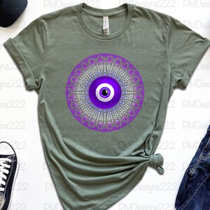 Purple Evil Eye Mandala Png, Evil Eye Wall Art, Empath Protection ...