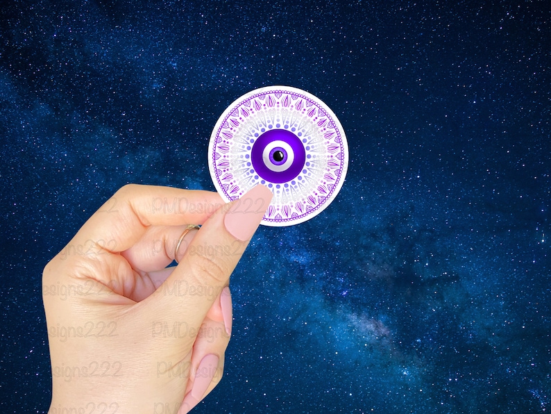 Purple Evil Eye Mandala Png, Evil Eye Wall Art, Empath Protection ...