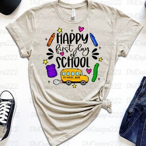 Happy First Day of School Png, First Day of School Printable, Teacher ...