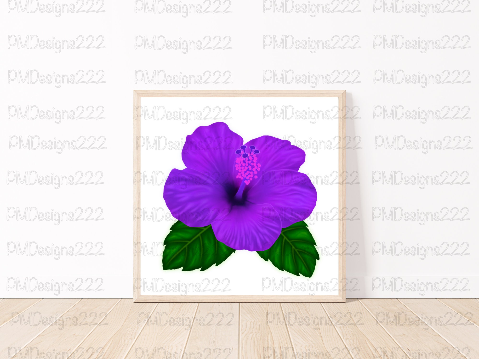 Purple Hibiscus Flower Digital Printable, Hibiscus Flower Clipart ...