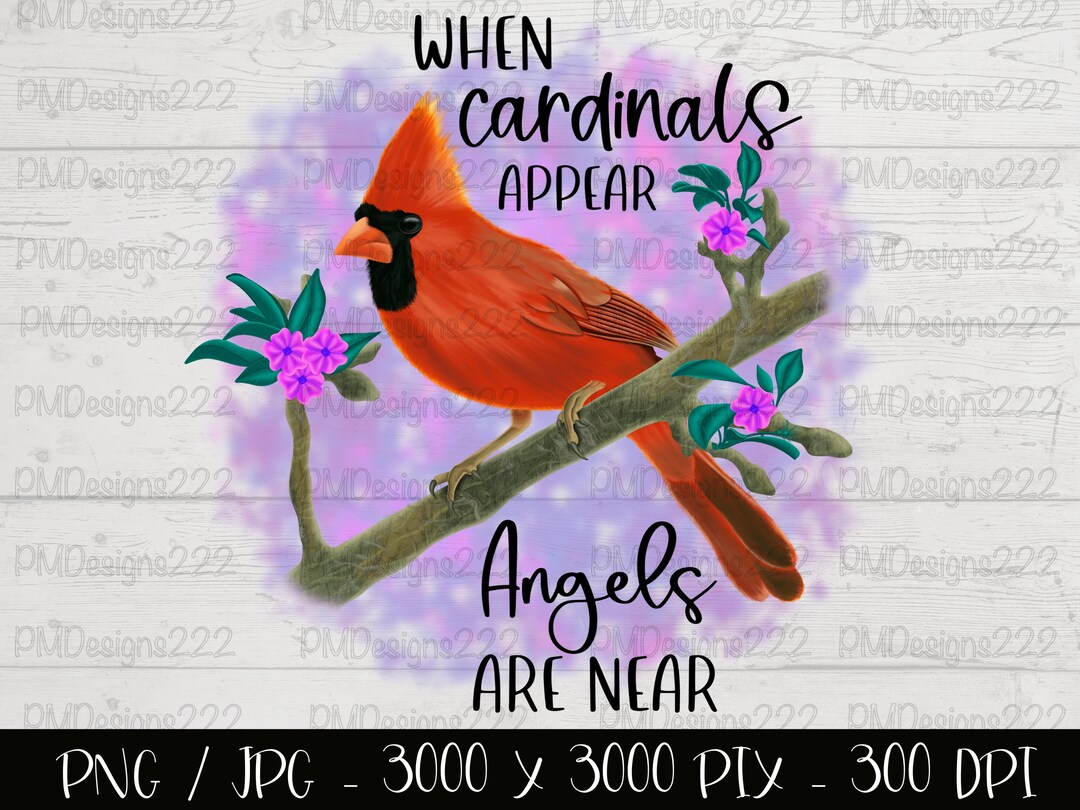 Red Cardinal Memorial Sublimation Graphic, Red Cardinal Png for DIY ...