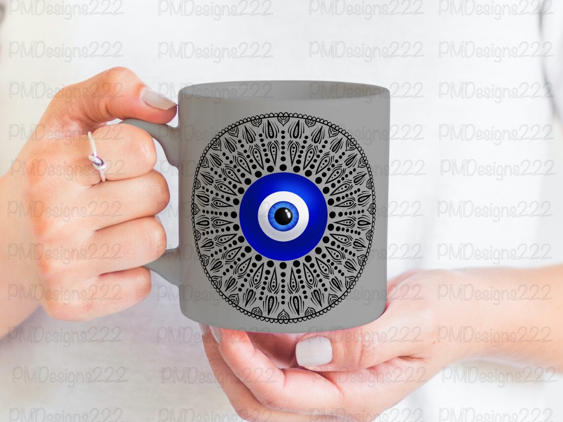 Black Evil Eye Mandala Png, Evil Eye Wall Art, Empath Protection ...