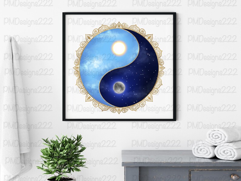 Sun and Moon Yin Yang Png Celestial Png Yin Yang Sublimation - Etsy