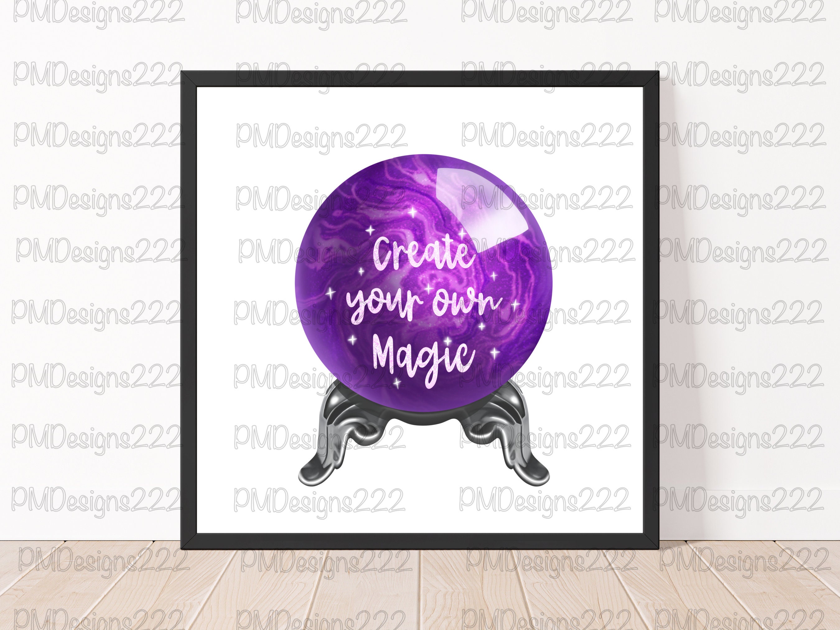 Create Your Own Magic Png, Crystal Ball Sublimation Graphics, Purple ...
