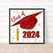 Red Class of 2024 Png, Senior 2024 Png, Graduation 2024 Sublimation ...