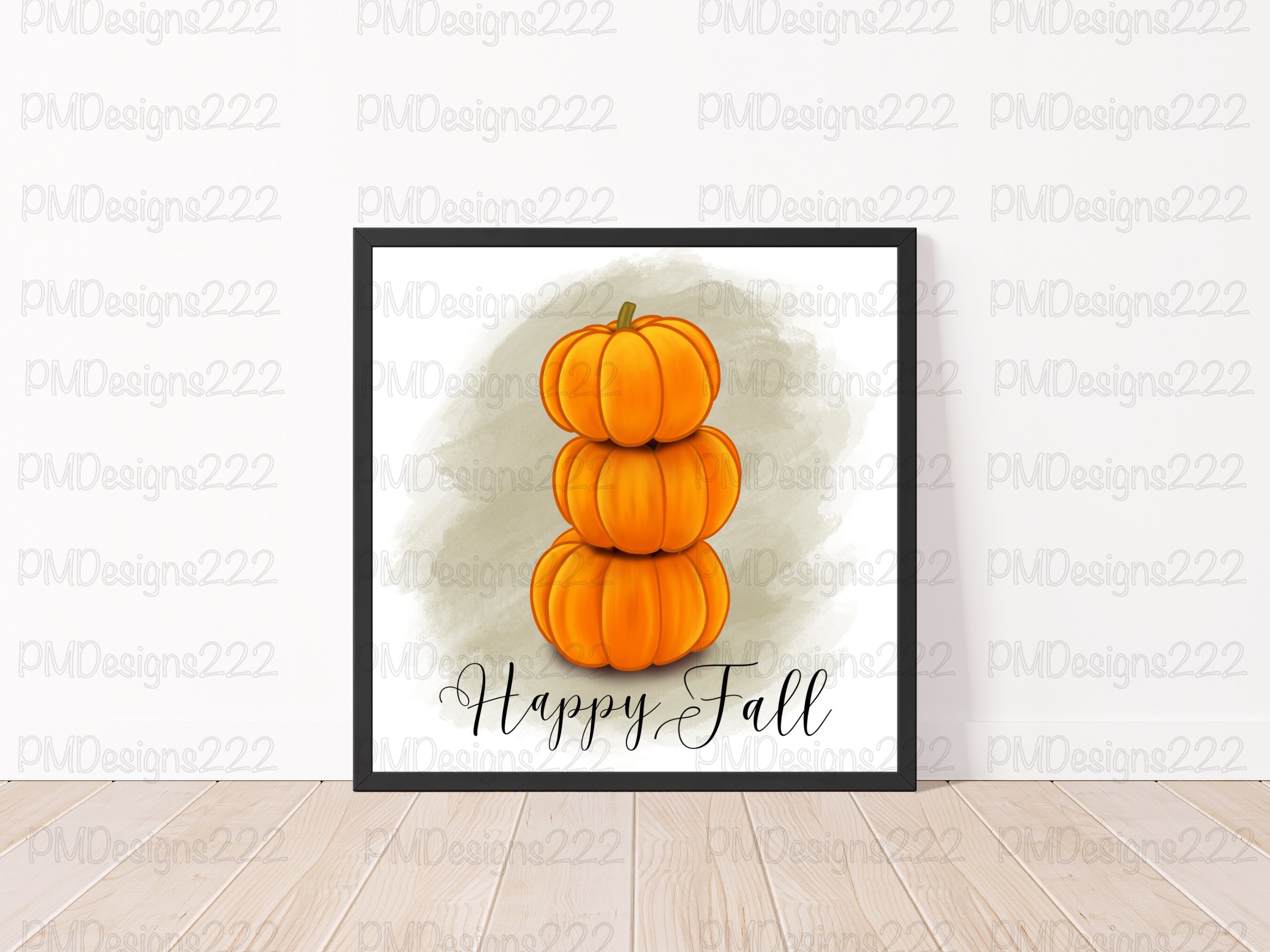 Happy Fall Pumpkin Stack Sublimation Graphic, Orange Stacked Pumpkins ...