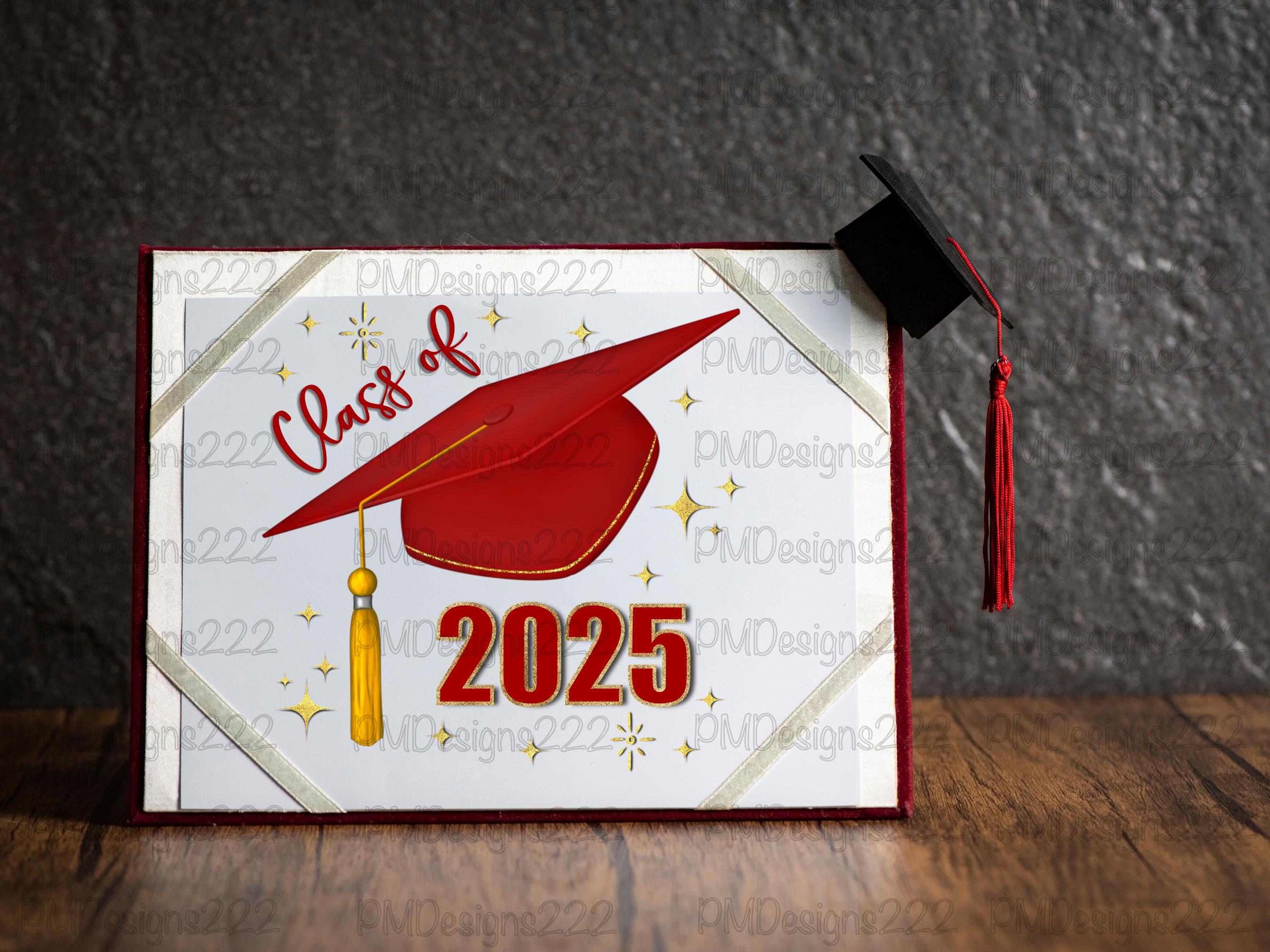 Red Class of 2025 Png, Senior 2025 Png, Graduation 2025 Sublimation ...