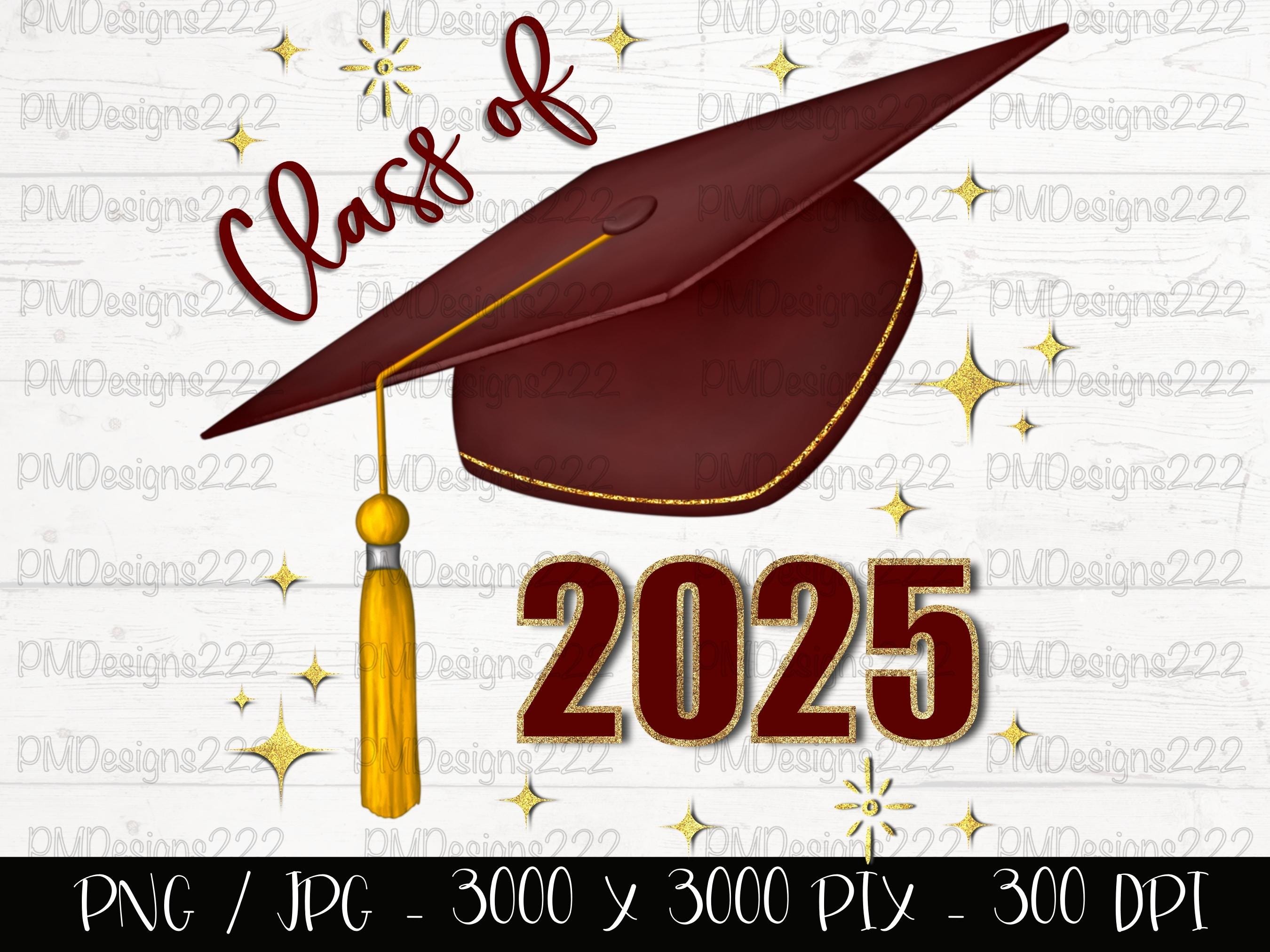 Red Graduation Cap 2024 Clip Art
