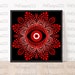 Red Evil Eye Mandala, Evil Eye Wall Art, Empath Protection, Mandala Art ...