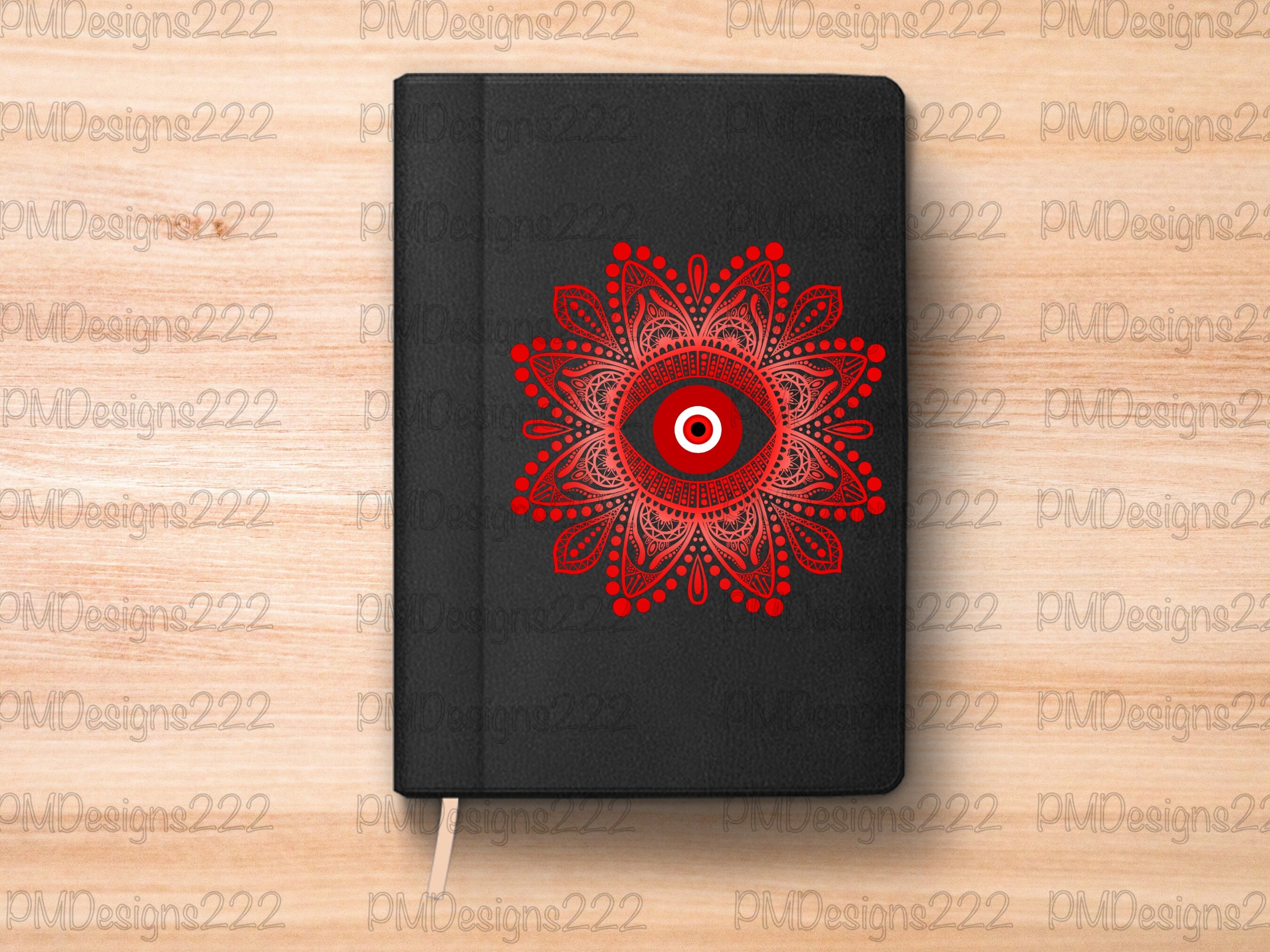 Red Evil Eye Mandala, Evil Eye Wall Art, Empath Protection, Mandala Art ...