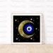 Evil Eye Gold Crescent Moon Png , Evil Eye Wall Art, Empath Protection ...